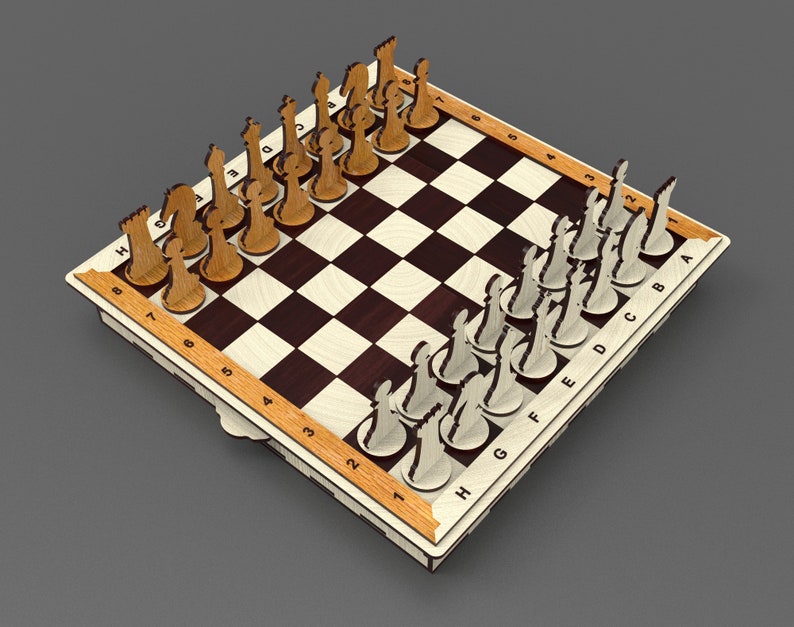 Chess Set Laser Cutting File, Board Game Svg Files Digital Download ...
