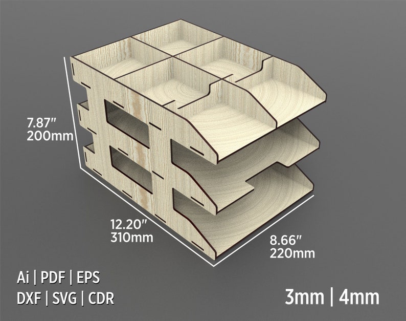 Desktop Organiser Svg Files for Laser Cut Paper Holder Stand - Etsy