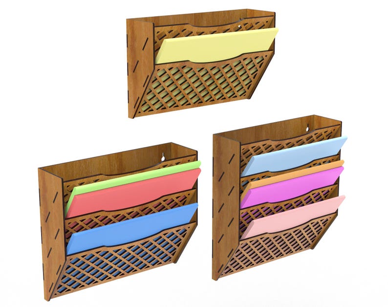 Wall Rack and Magazine Organizer Dxf, Svg Laser Cut Files, Stylish and ...
