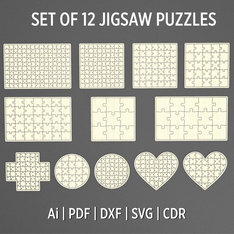Free Svg Puzzle - Etsy UK