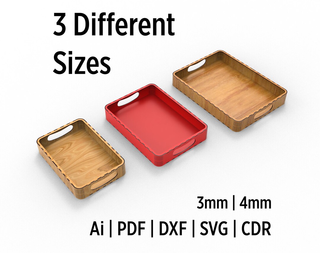 Rounded Serving Tray Svg and Dxf Files - 3 Different Sizes - Laser Cut ... Rounded Serving Tray Svg and Dxf Files - 3 Different Sizes - Laser Cut ...