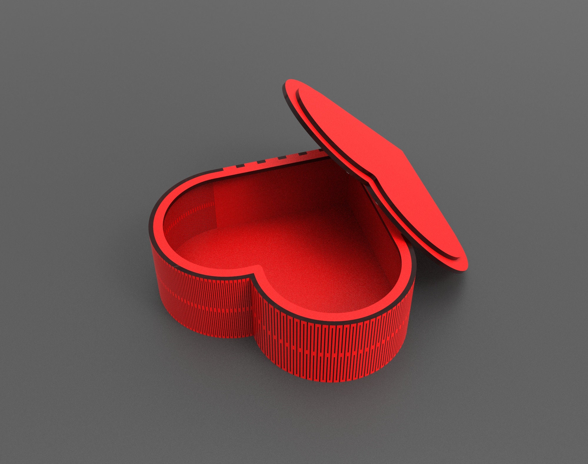 In 3 Different Sizes Heart Shaped Laser Cut Gift Box Drawing Svg and ...