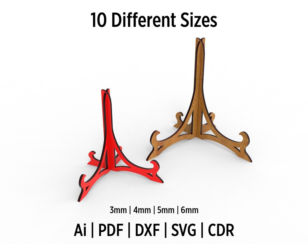 Laser Cut Easel Stand in 10 Different Sizes, Plate Stand, Photo Frame ...