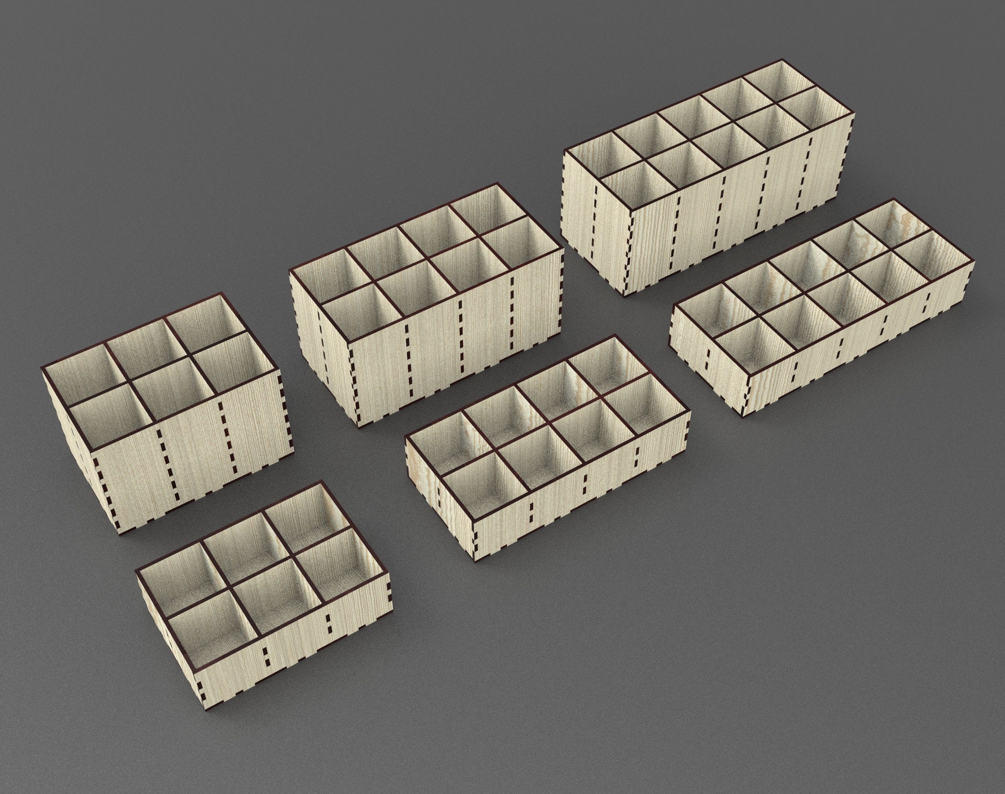 Gridfinity Tray Organizer Laser Cutting Svg and Dxf Files Glowforge ...