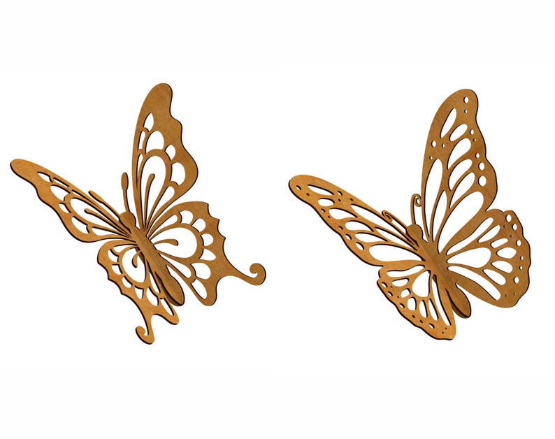3D Butterfly Bundle Laser Cut Files, Wooden Interlocking Butterfly ...