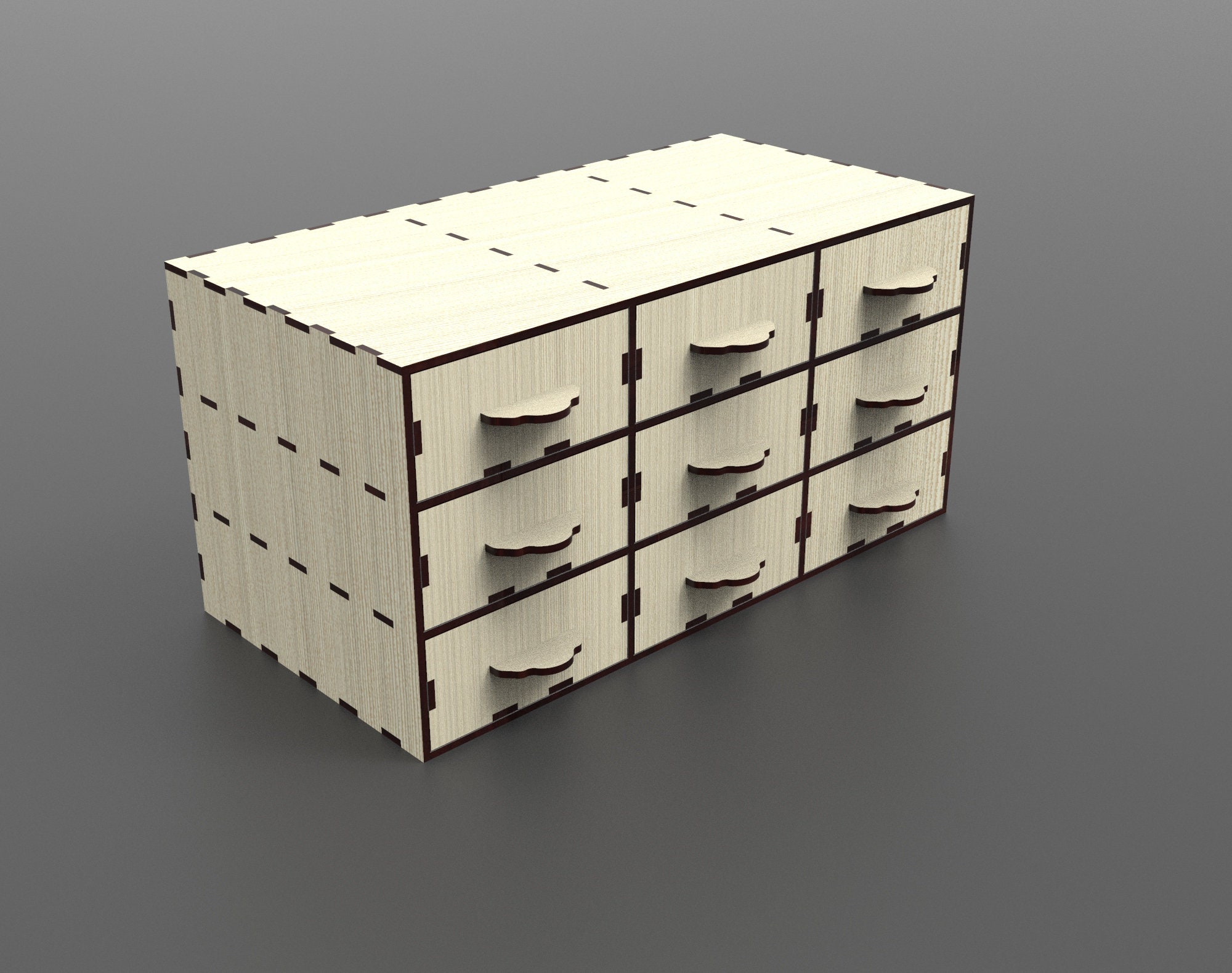 Desktop Storage Drawer Set Svg Laser Cutting Files With Different Sizes ...