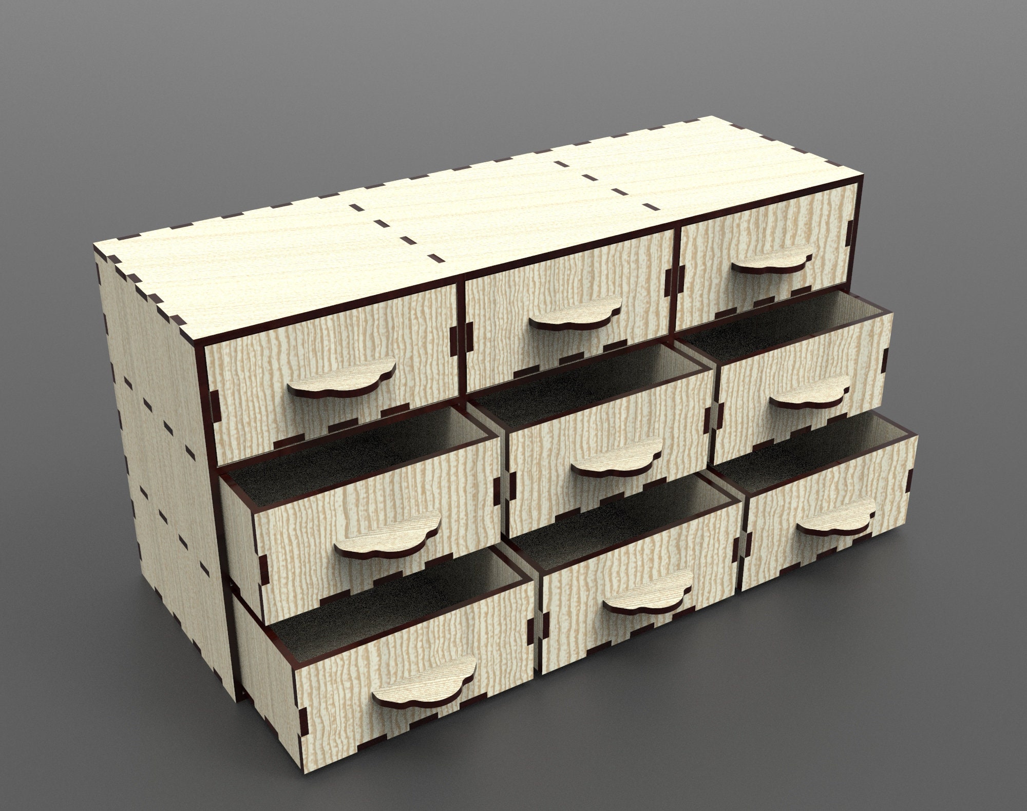 Desktop Storage Drawer Set Svg Laser Cutting Files With - Etsy