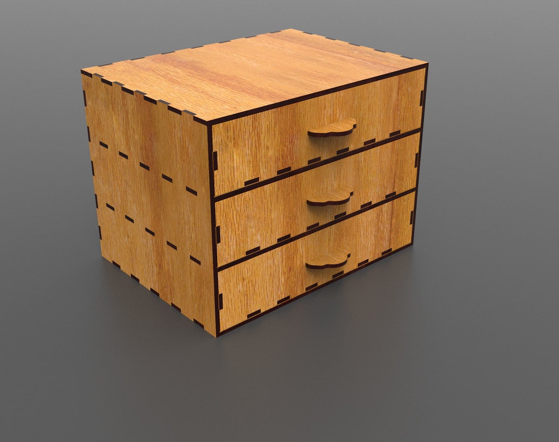 Desktop Storage Drawer Set Svg Laser Cutting Files With - Etsy