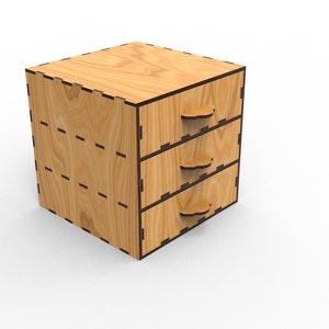 Desktop Storage Drawer Set Svg Laser Cutting Files With Different Sizes ...