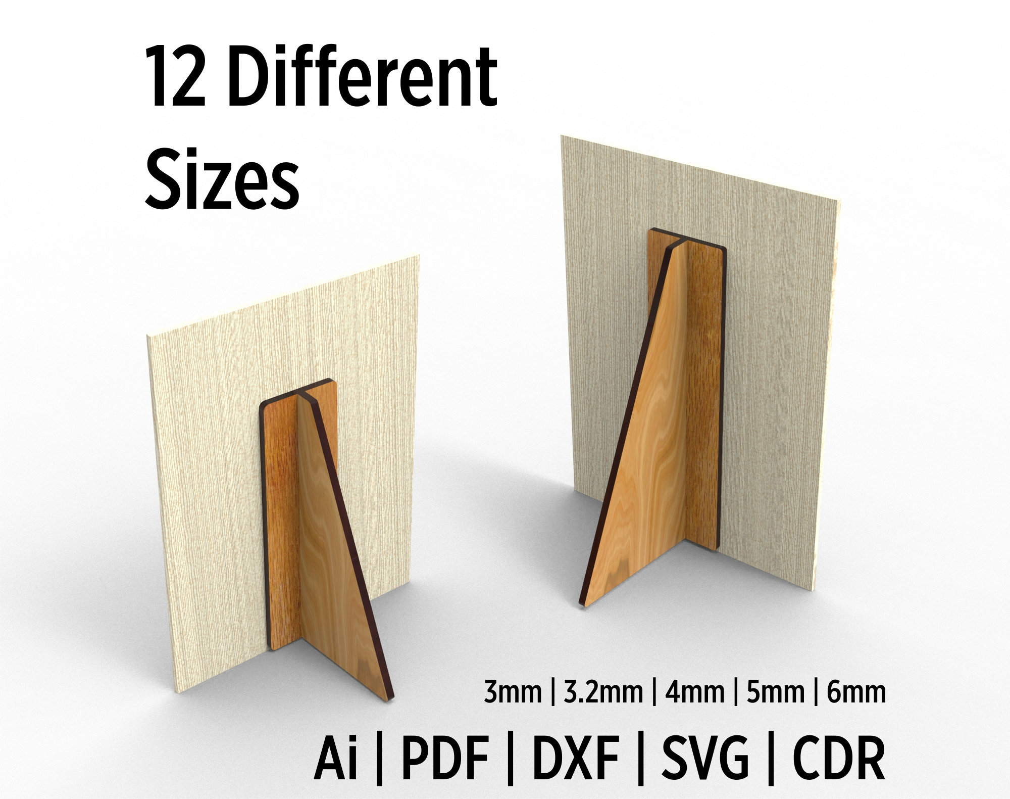 Easel Stand or Picture Frame Backs Photo Frame Holder Laser Cut Files ...