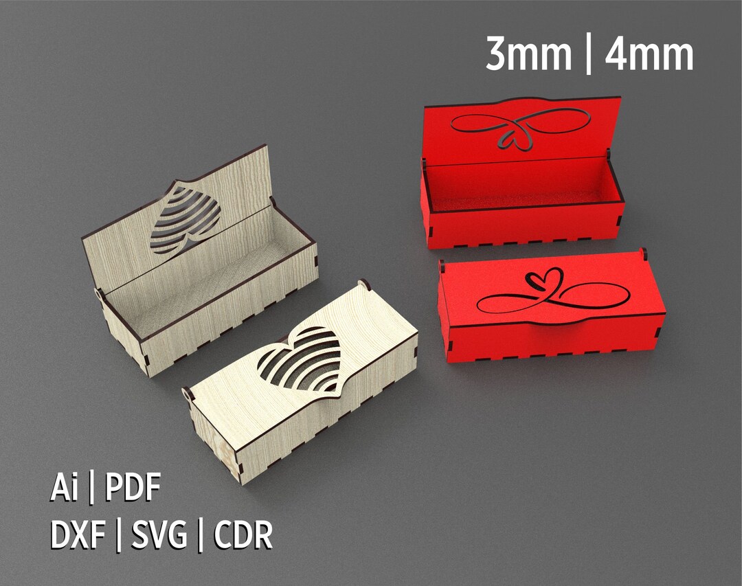 Decorative Gift Box Files for Laser Cutting, Wood Vector Files, Jewelry ...