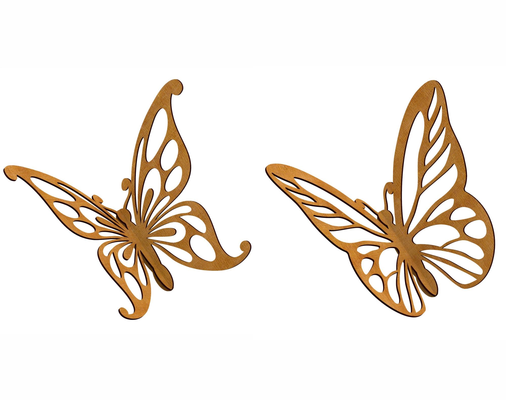 3D Butterfly Bundle Laser Cut Files, Wooden Interlocking Butterfly ...