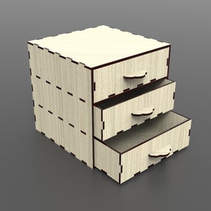 Desktop Storage Drawer Set Svg Laser Cutting Files With - Etsy