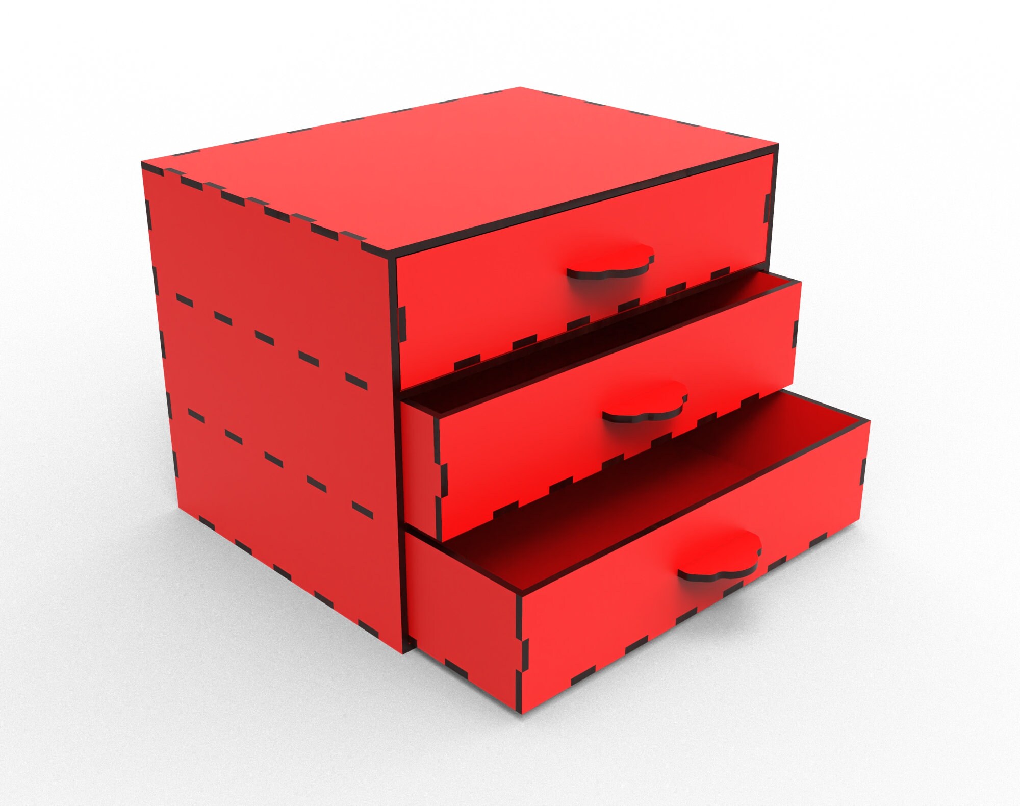 Desktop Storage Drawer Set Svg Laser Cutting Files With Different Sizes ...