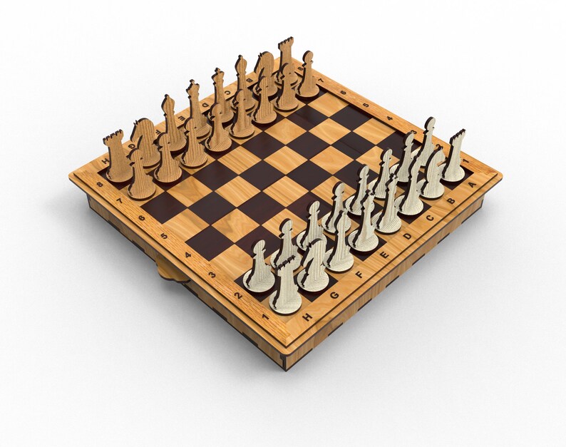 Chess Set Laser Cutting File, Board Game Svg Files Digital Download ...