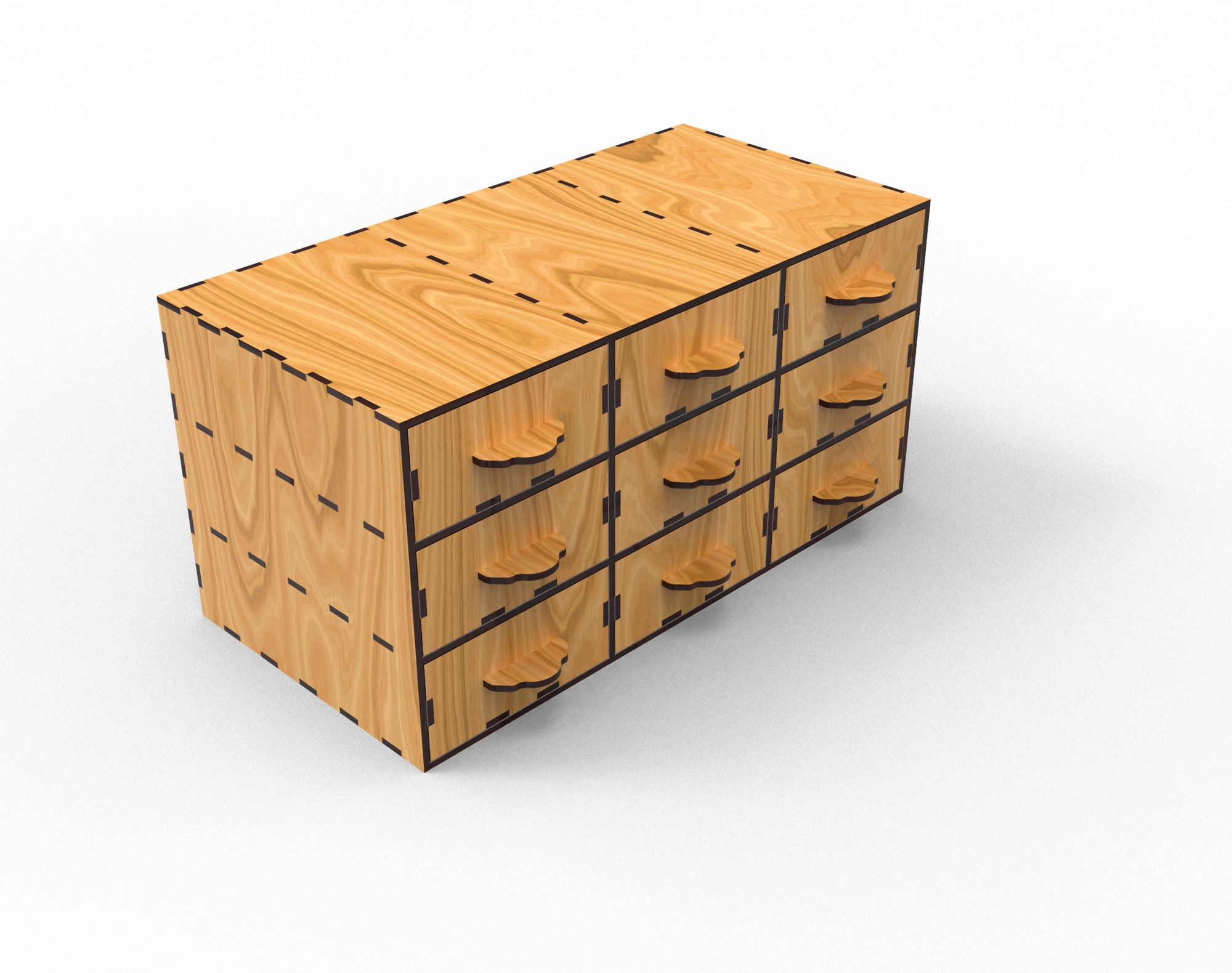 Desktop Storage Drawer Set Svg Laser Cutting Files With Different Sizes ...