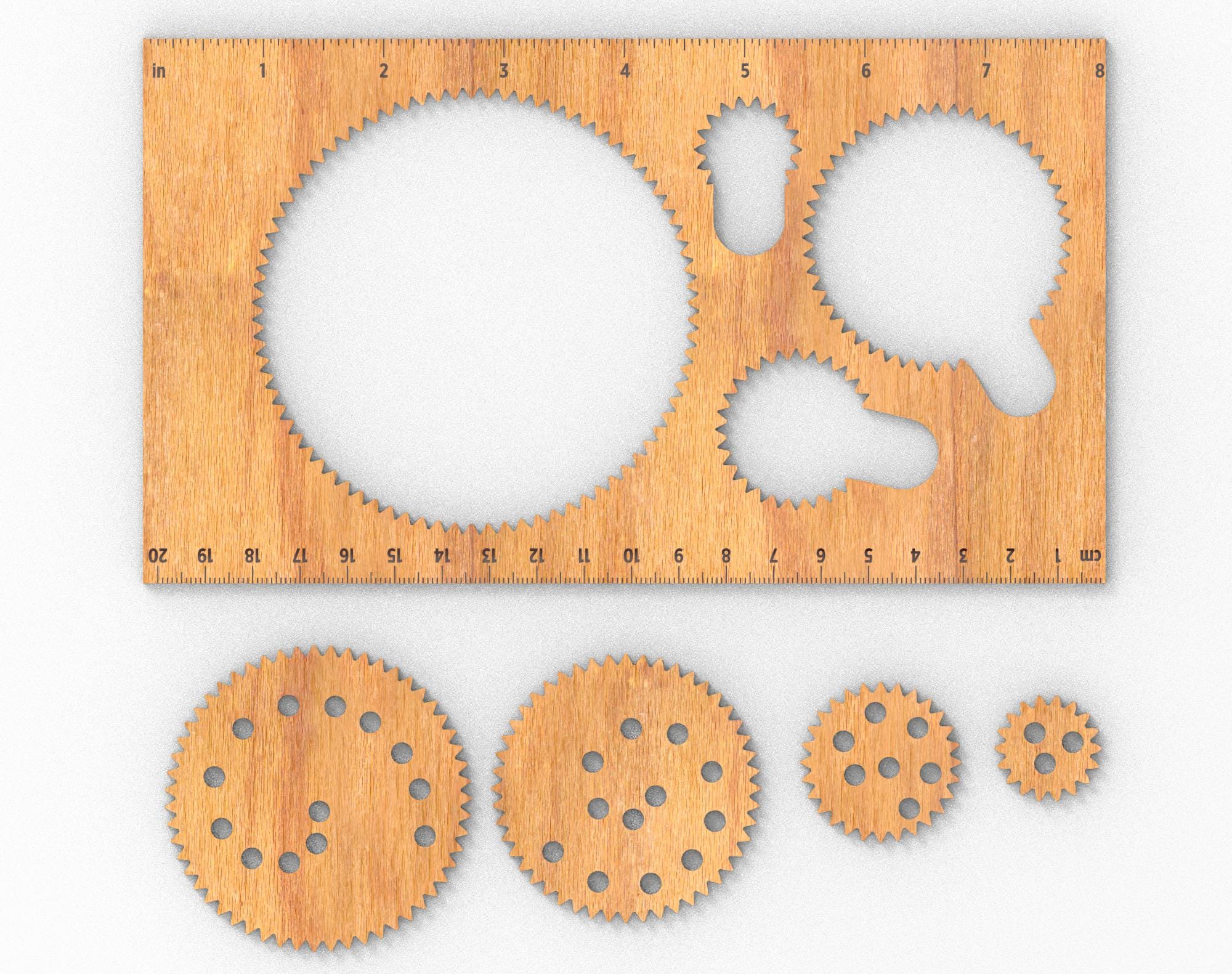 Laser Cut Spirograph Kit Laser Cut File, Hypotrochoid Drawing Tool for ...