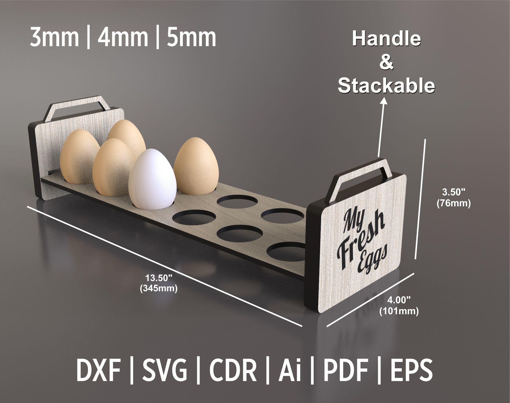 Fresh Egg Holder Stackable Laser Cutting File Dxf Svg - Etsy