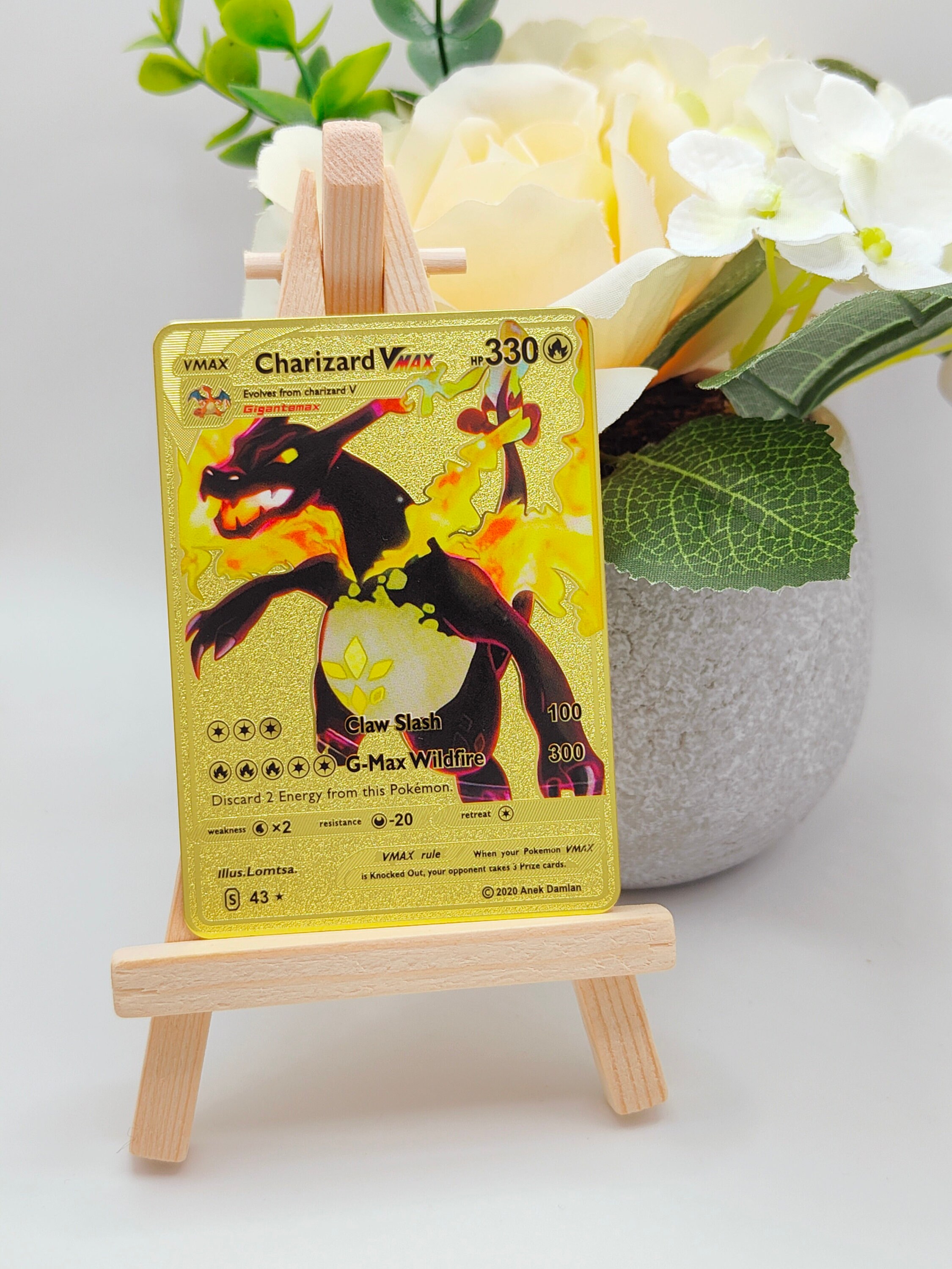 Pokemon Charizard VMAX/DX // 330/350/500HP // Gold Solid Metal Custom ...