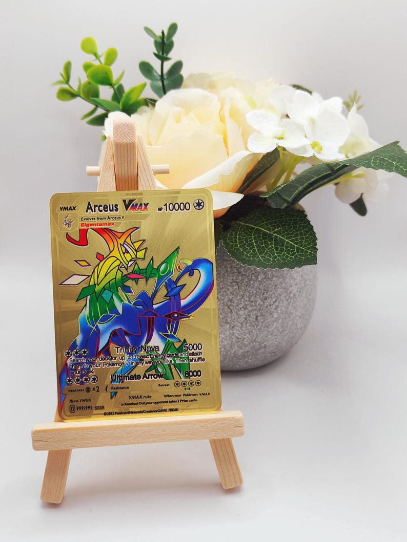Pokemon Arceus VMAX 10000 HP /trinity Nova / Blue/rainbow Version ...