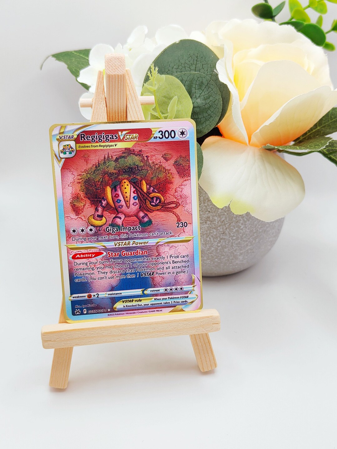 Pokemon Regigigas VSTAR // Gold Solid Metal Custom Card - Etsy