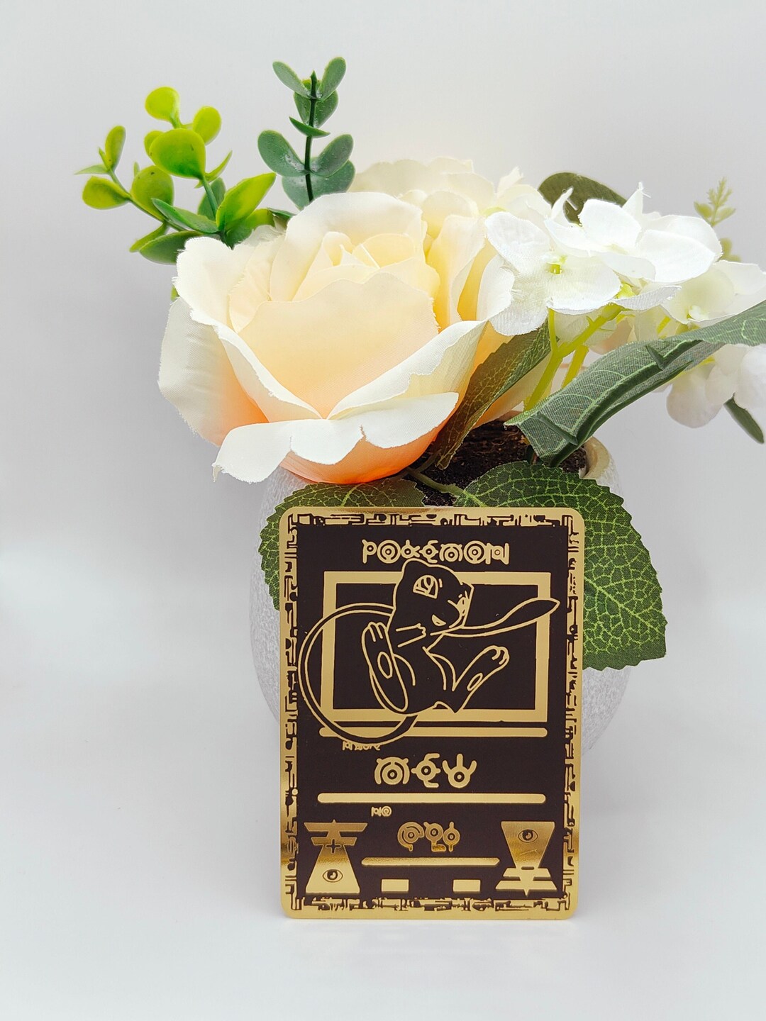 Pokemon Mew Ancient Style // Solid Metal Custom Card - Etsy