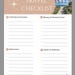 Blank Travel Checklist Downloadable Template - Vacation + Travel ...