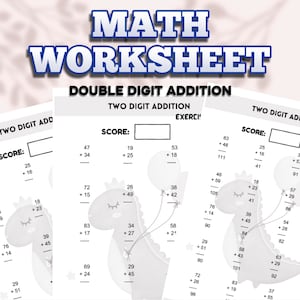 25 Printable Double Digit Addition Worksheet for First Grade Math ...