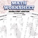 25 Printable Double Digit Addition Worksheet for First Grade Math ...