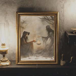 Pagan Witch and Seer Ritual PRINTABLE Goth Wall Decor for Woodland ...