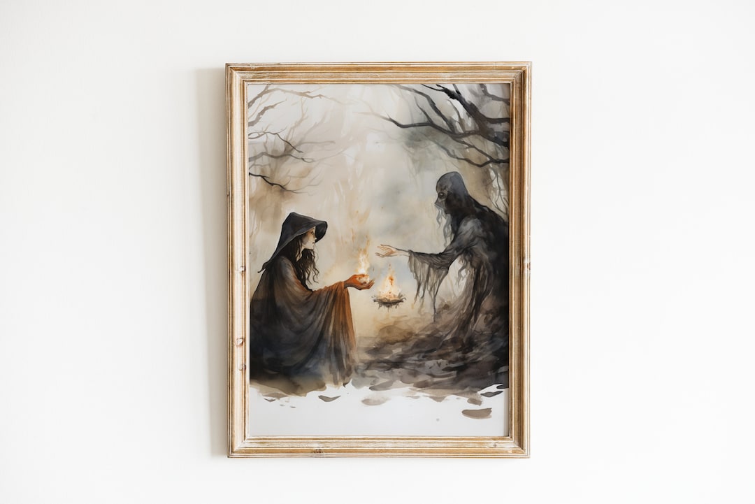 Pagan Witch and Seer Ritual PRINTABLE Goth Wall Decor for Woodland ...