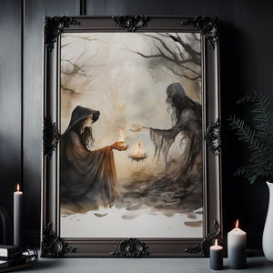Pagan Witch and Seer Ritual PRINTABLE Goth Wall Decor for Woodland ...