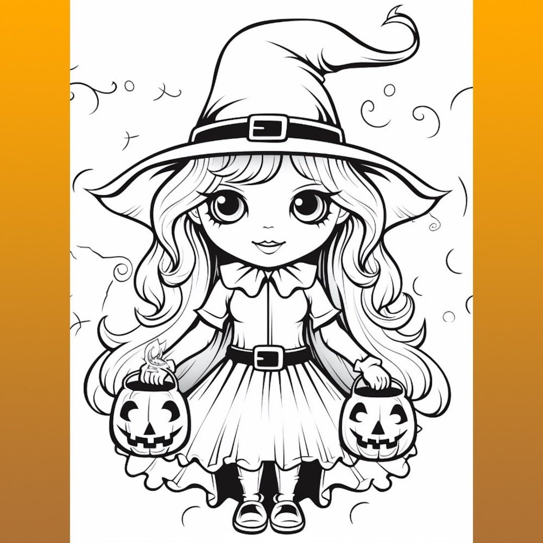 Halloween Coloring Book With Images for Kids, Students or Trick-or ...