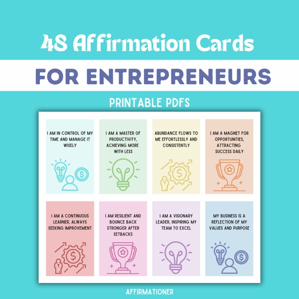 Affirmation Business Cards - Etsy