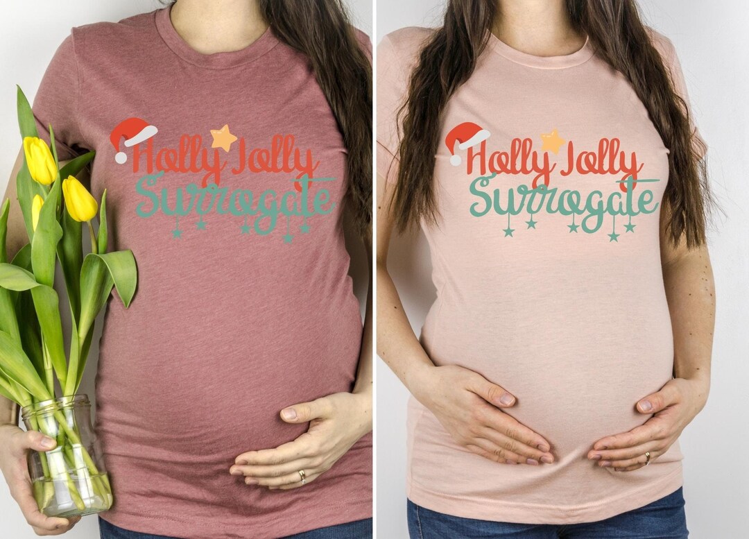 Holly Jolly Surrogate Shirt, Christmas Surrogate Tshirt, Gift for ...