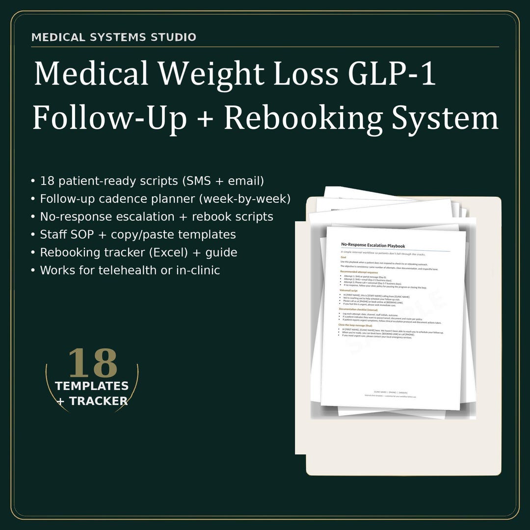 GLP-1 Follow up & Rebooking System | Semaglutide/tirzepatide Check in ...