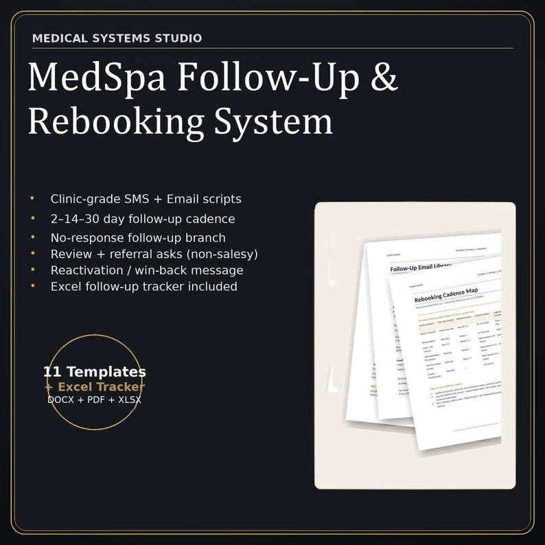 Medspa Follow up & Rebooking System | SMS + Email Scripts + Cadence Map ...