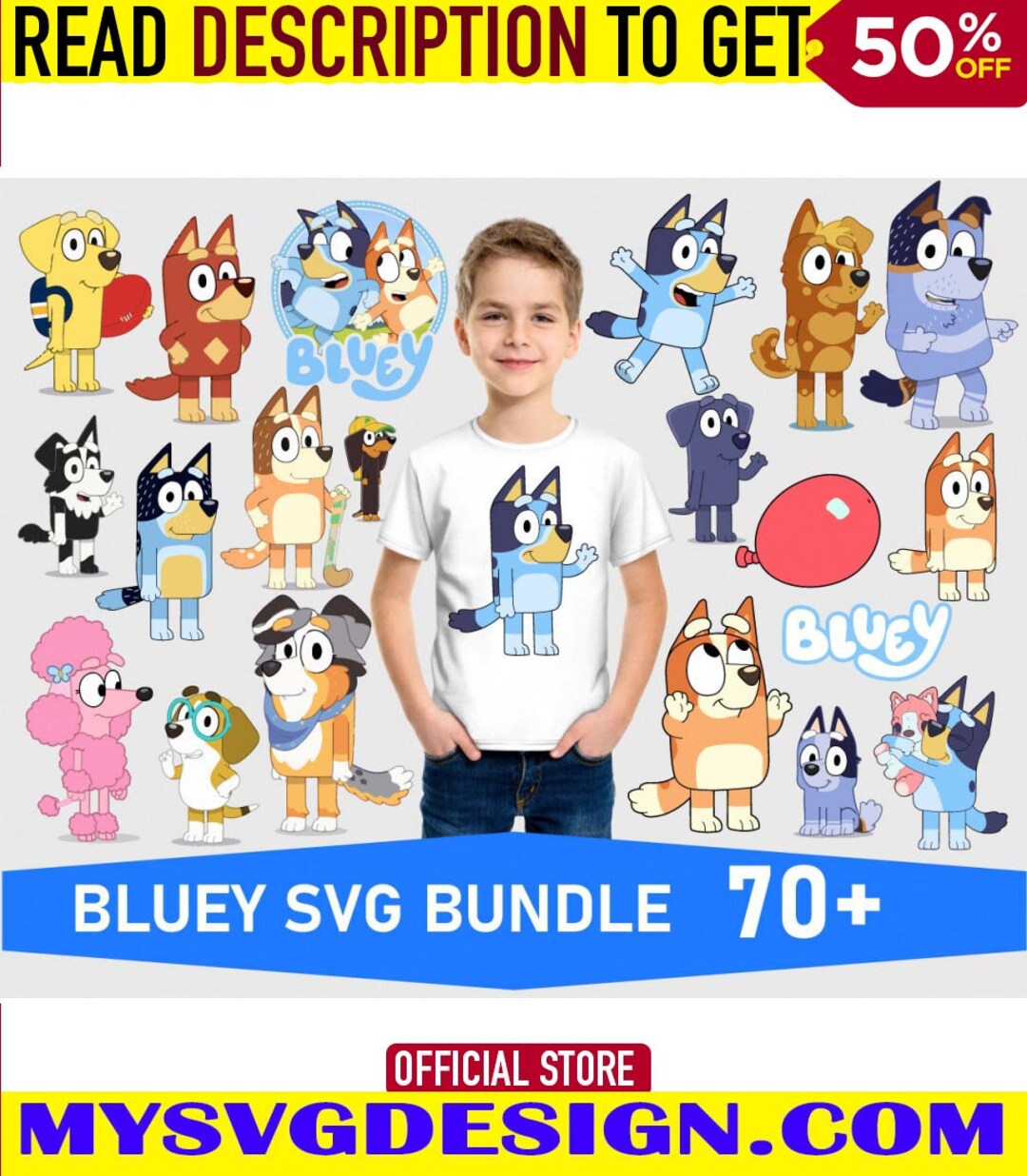 70 BLUEY SVG BUNDLE - Etsy Australia