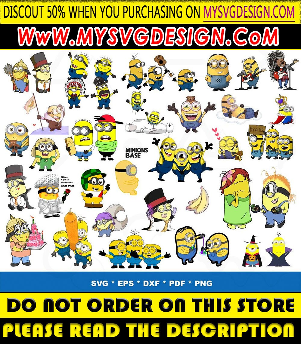 200 Minions Svg Bundle - Etsy