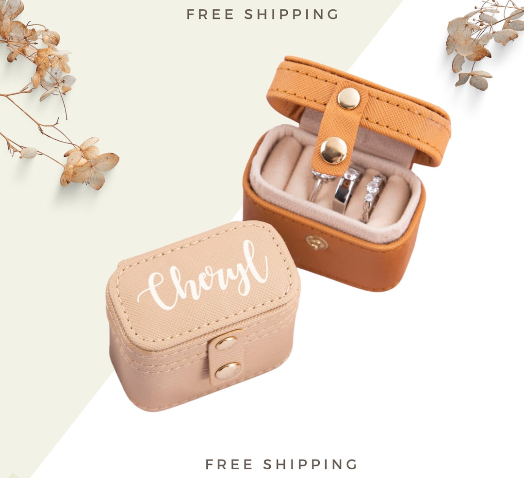 Small Ring Holder Box | Personalized Rings Organizer | Jewelry Box ...