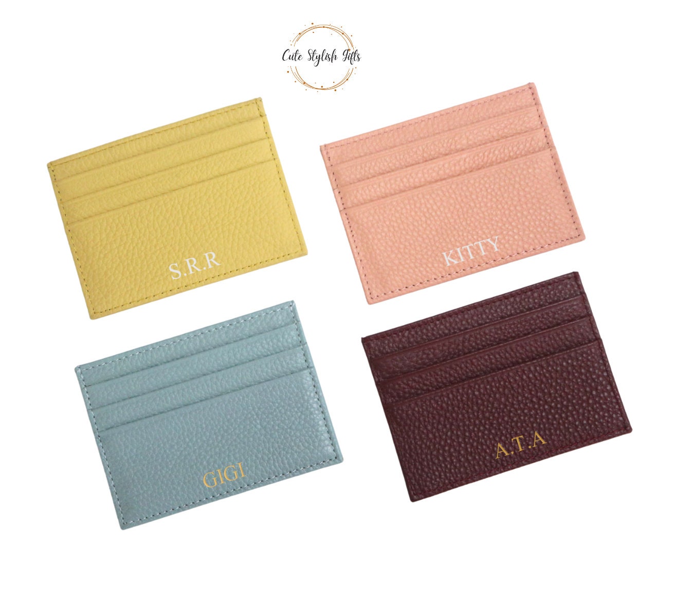 Personalized Card Holder Personalized Card Holder Women's Wallet ...