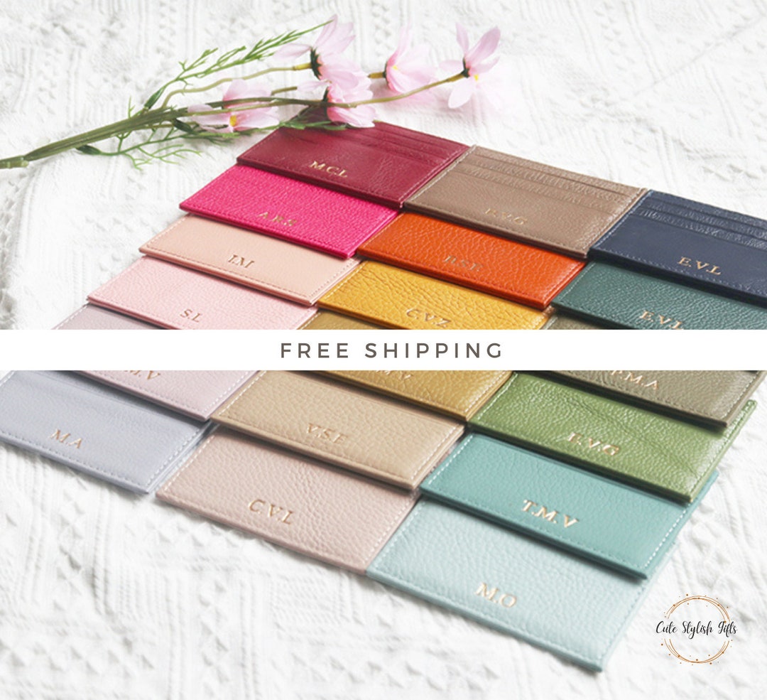 Personalized Card Holder | Real Leather Card Holder | Women's Wallet ...