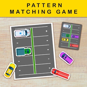 Pattern Activity, Toddler Matching Game, Car Parking Garage Game, Busy ...
