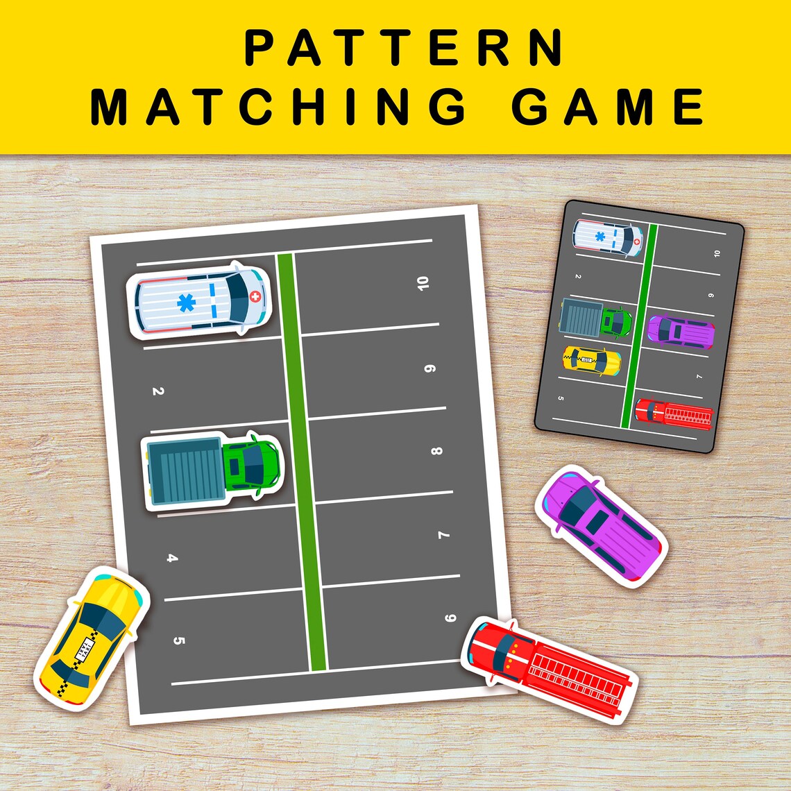 Pattern Activity, Toddler Matching Game, Car Parking Garage Game, Busy ...