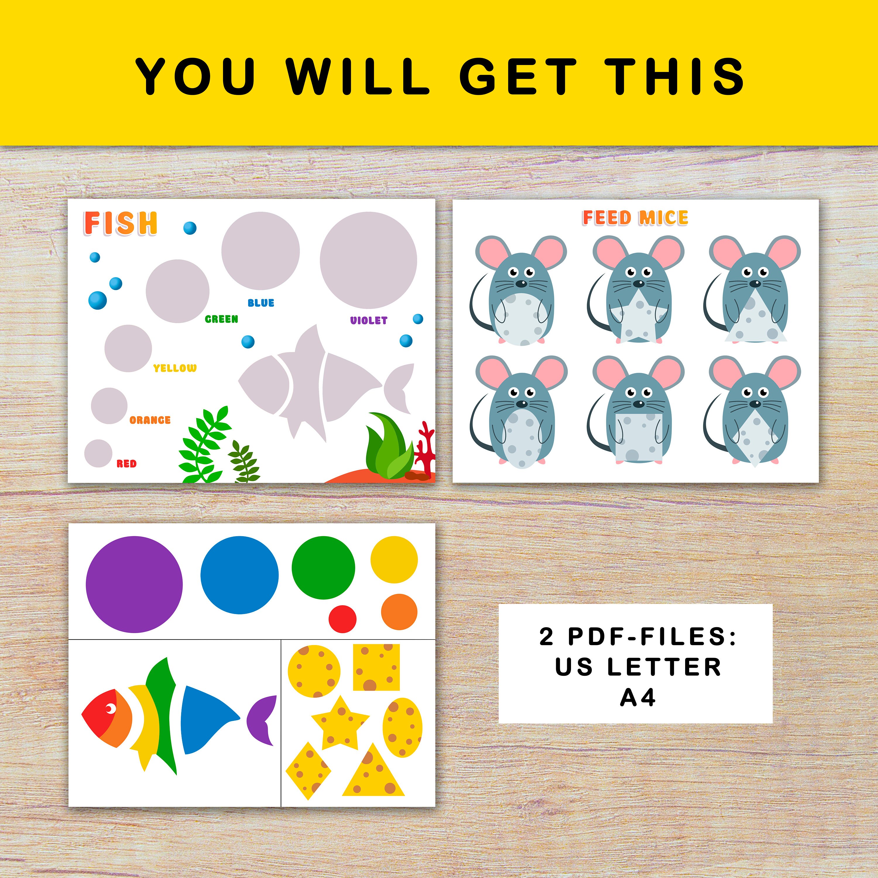 Color and Shape Matching Game, Learn Colors and Shapes, Toddler ...