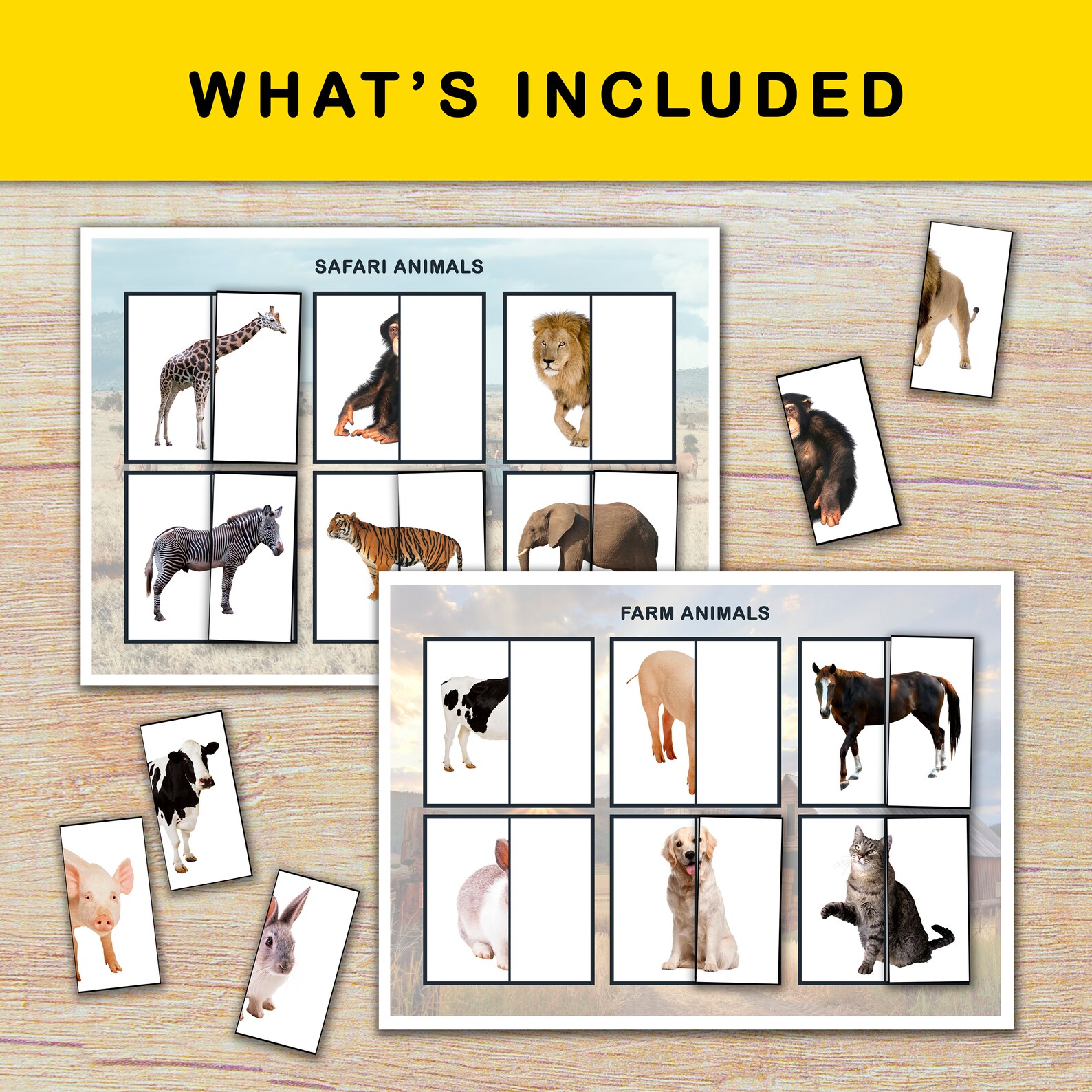 Matching Halves Puzzle, Find the Other Half, Velcro Activity - Etsy