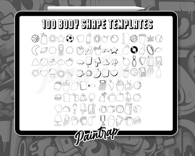 Retro Cartoon Character Creator Builder for Procreate Stamp Brush Set ...
