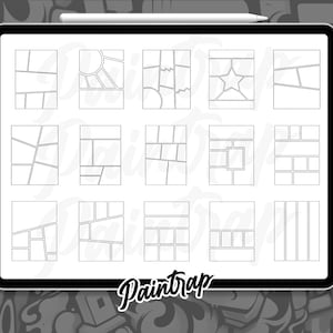 Comic Book Page Layout Templates for Procreate - 120 Comic Page ...