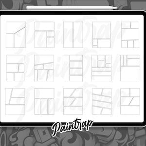 Comic Book Page Layout Templates for Procreate - 120 Comic Page ...