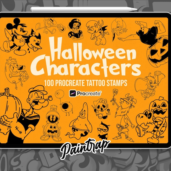 Cartoon Character Tattoo - Etsy